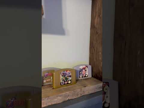 My new N64 shelf #subscribe #retro #nintendo64 #retrogames #mario64 #majorasmask #retrogaming