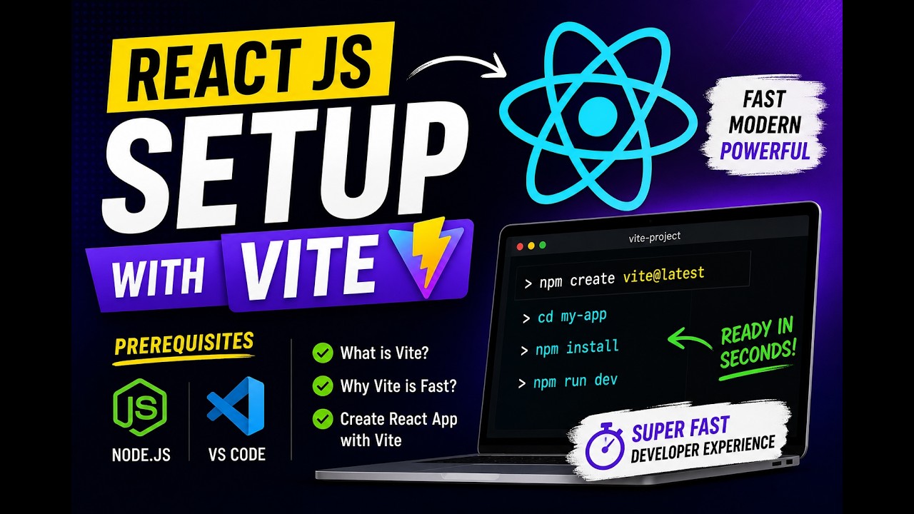 React JS Setup with Vite | Beginner Guide (2026)
