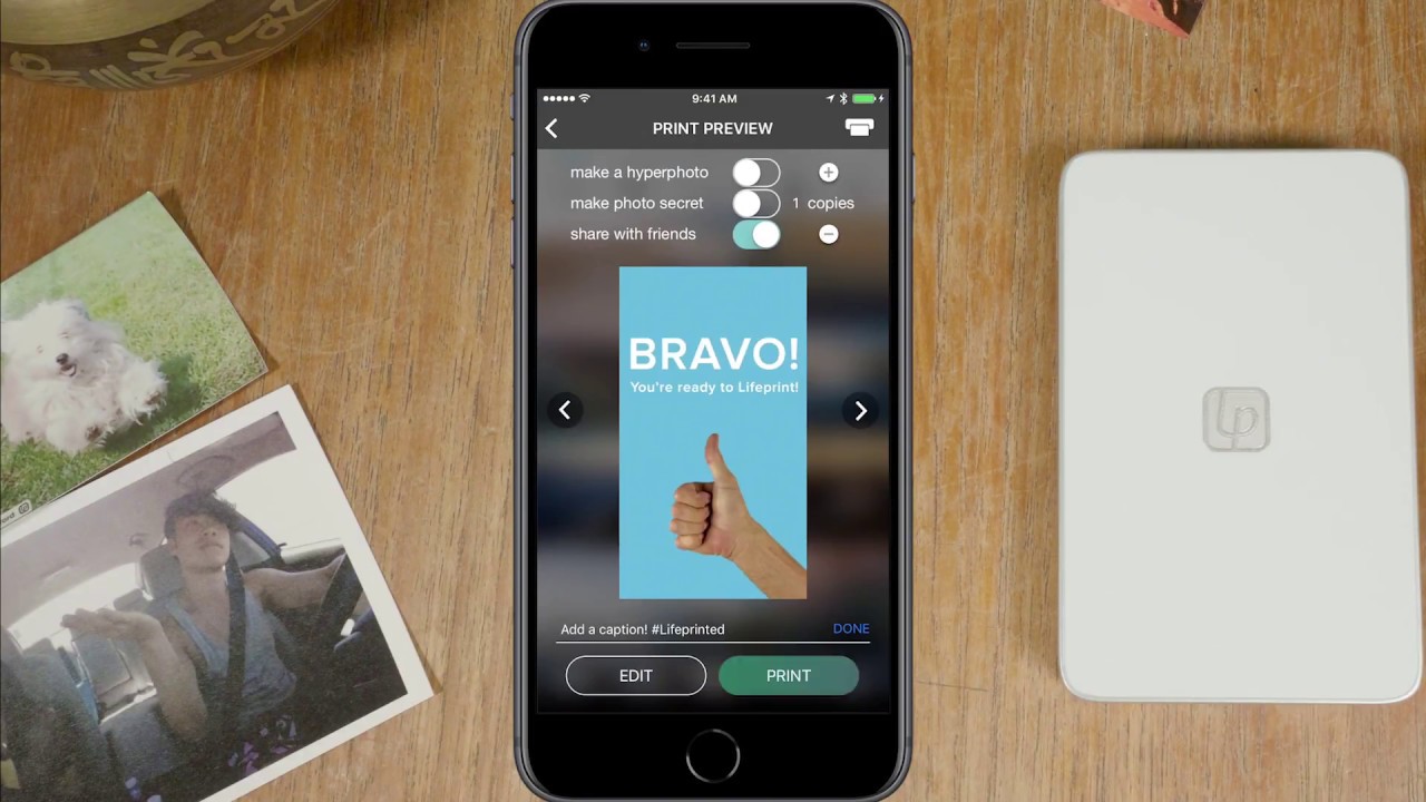 Hyperphoto Augmented Reality Printer + 110 Pack Film - Lifeprint ...