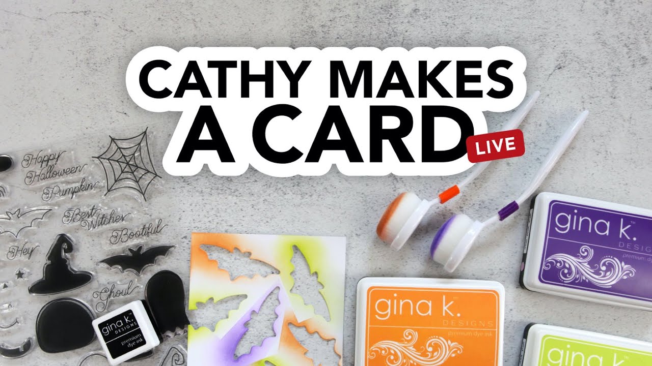 🔴  Live Replay: Cathy Makes a Card Live! A Halloween card where we make our own stencil!