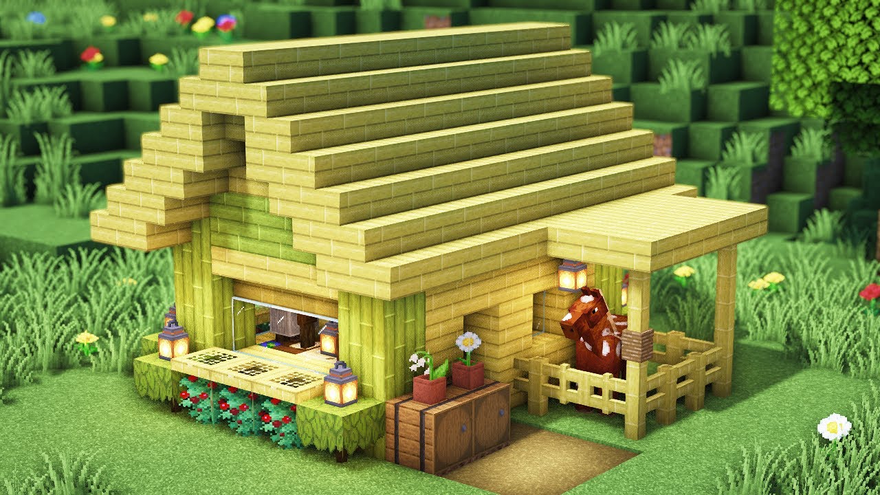 Minecraft: How to build a Simple Bamboo Survival House - Minecraft Builders