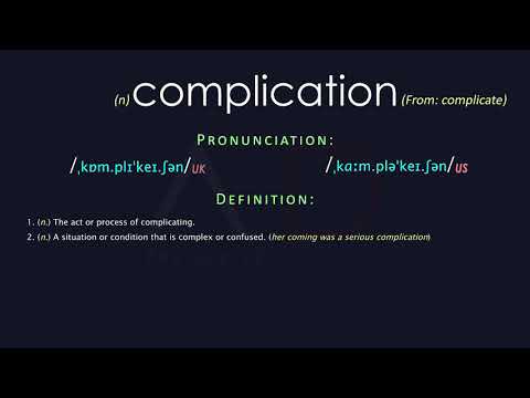 Complication Meaning And Pronunciation | Audio Dictionary
