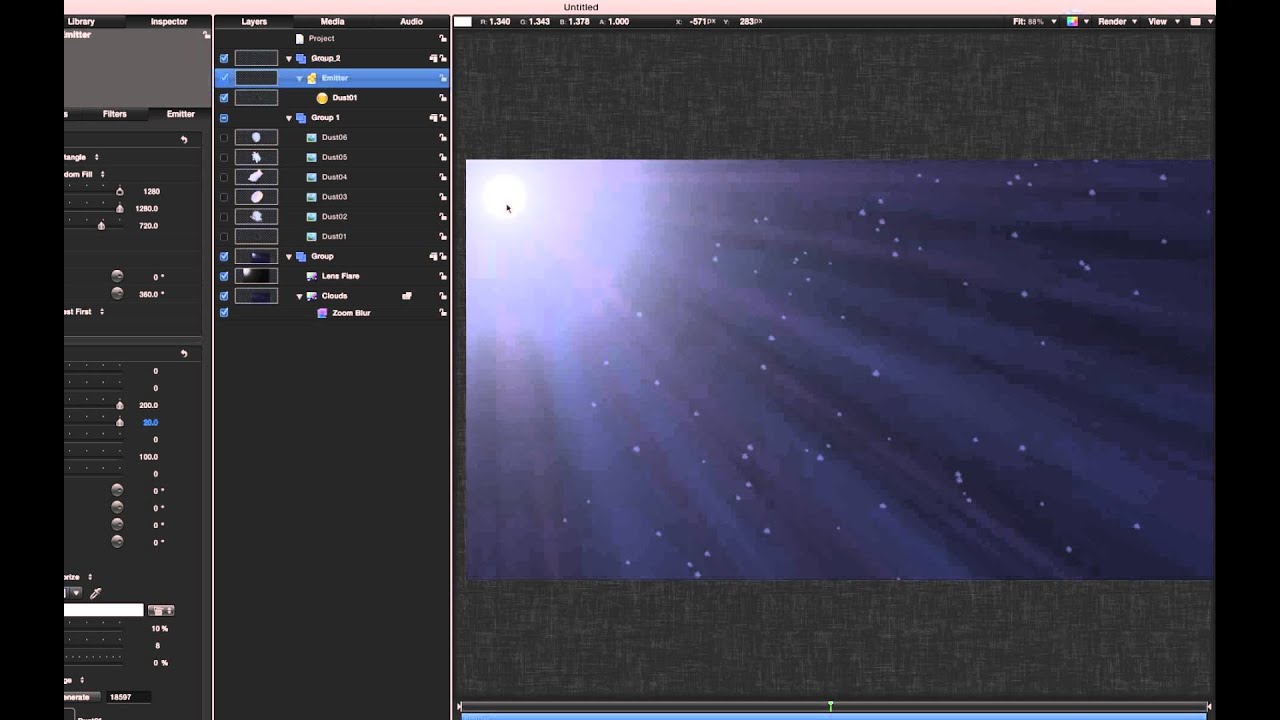 Apple Motion 5: Dust Particles in Light Tutorial