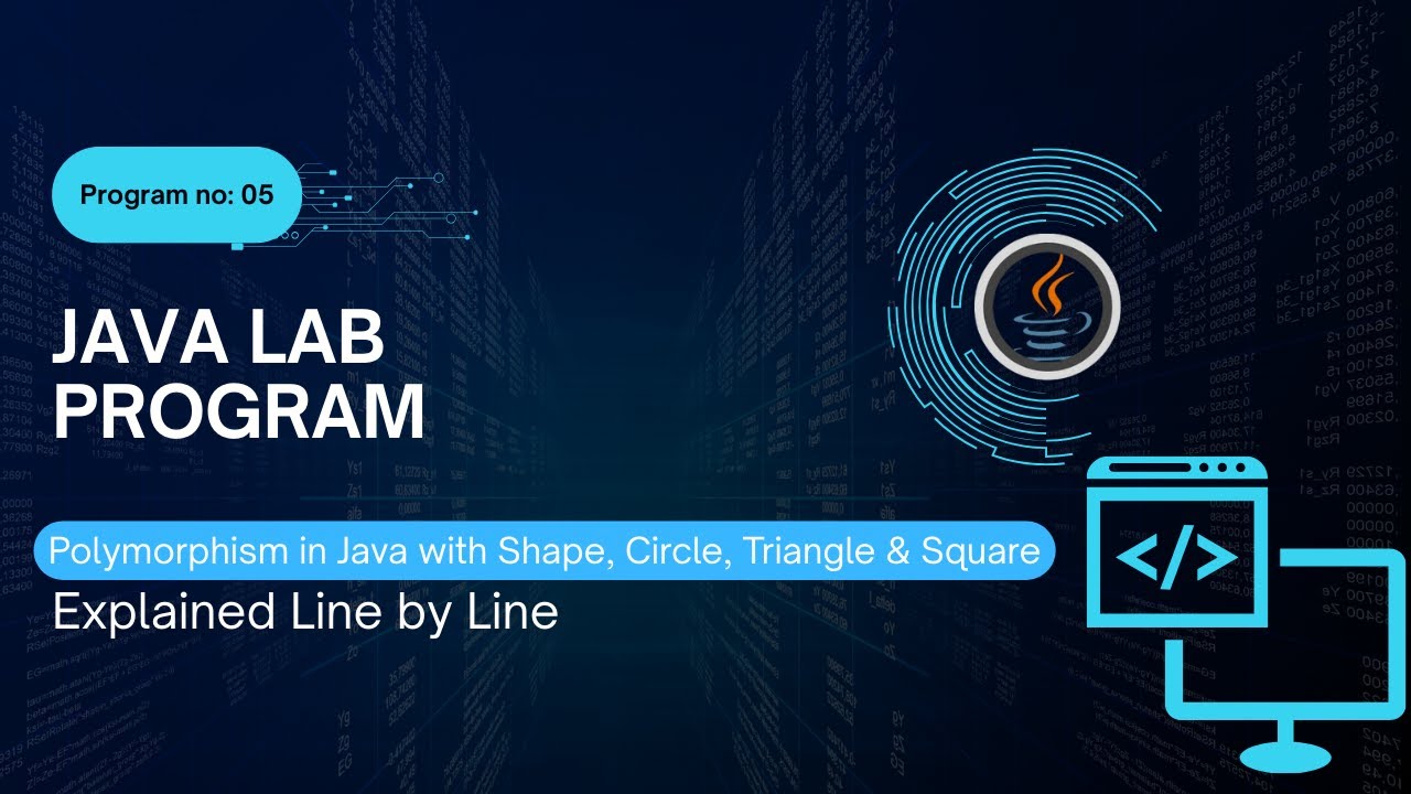 VTU Java Lab Program 5: Polymorphism with Shape, Circle, Triangle & Square| Easy Java OOP Guide 2025