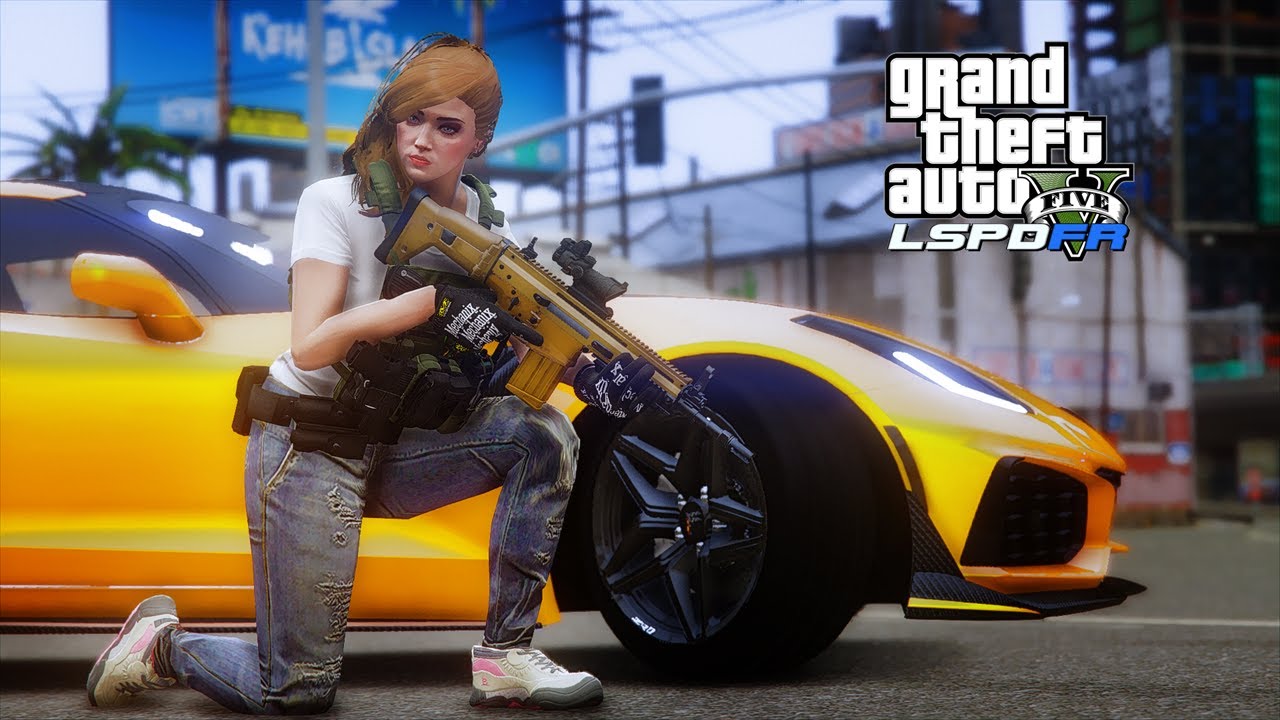 Gta 5 Lspdfr Playing As A LSPD/LAPD Tactical Female Cop - Corvette C7 Patrol #gta5 #gta #lspdfr