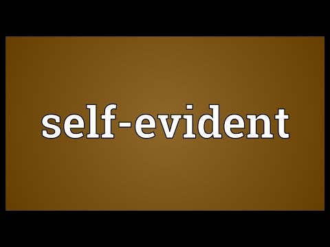 Self-evident Meaning