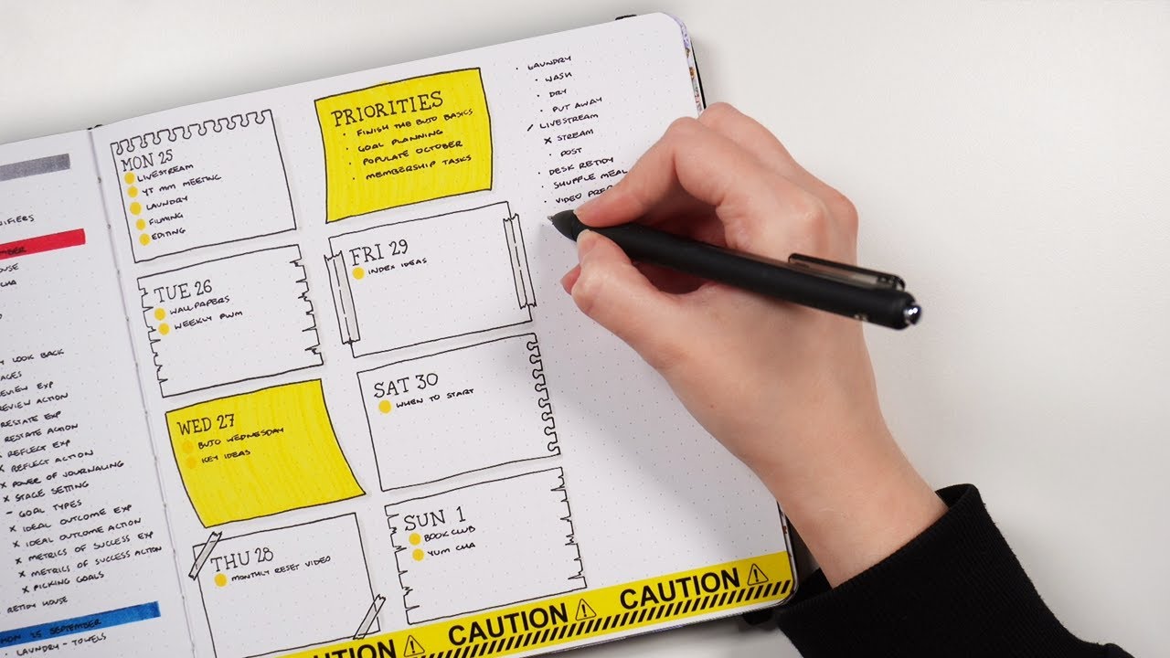 Simple weekly bullet journal setup 💜 Plan with me