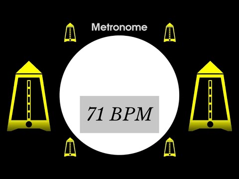 71 BPM Metronome - Andante moderato - 1080p - TICK and FLASH, Digital, Beats per Minute