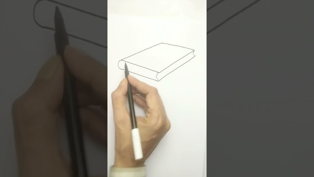 How to draw a book in perspective 3d #shorts