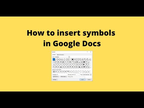How to insert symbols in Google Docs