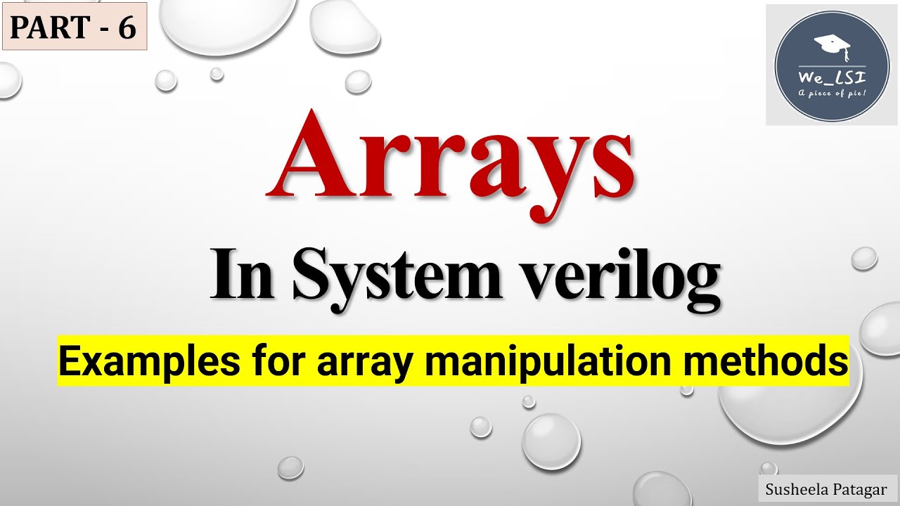 Examples for array manipulation methods in system verilog | System verilog