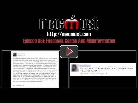 Facebook Scams And Misinformation (MacMost Now 851)