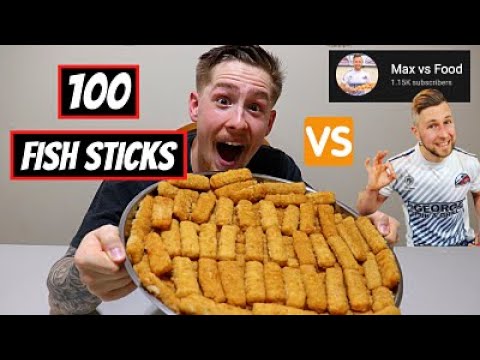 100 FISH STICKS CHALLENGE | COLLAB WITH Max Vs Food