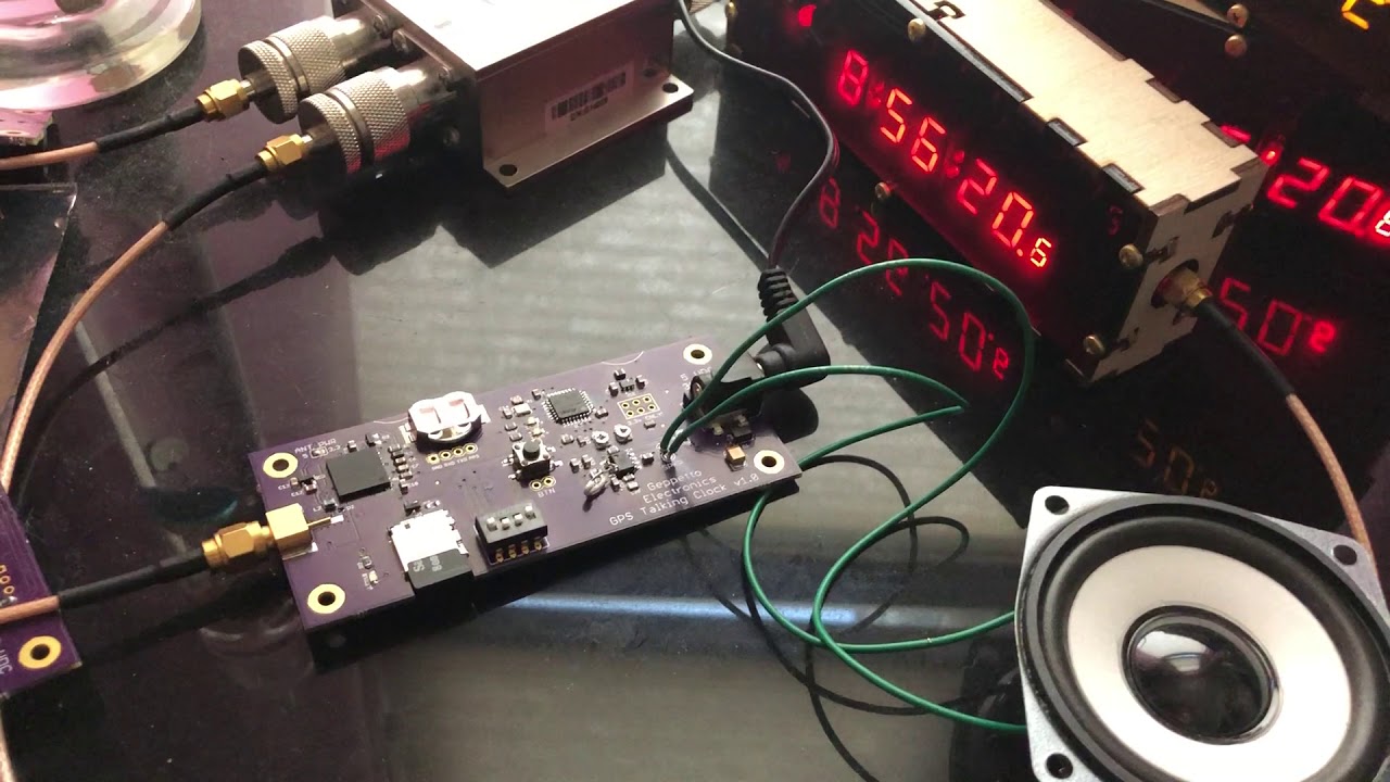 GPS Talking clock in action