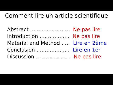 Comment lire un article scientifique rapidement et correctement. Technique, guide, astuce, conseils
