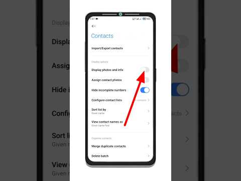 How to enable contact number display photos and info | contact number setting #shorts