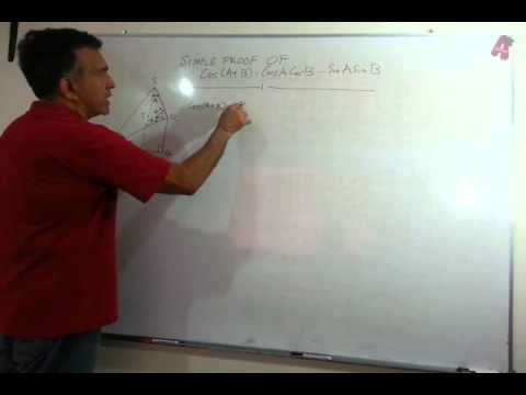 Simple proof of cos(A+B) = cosAcosB - sinAsinB