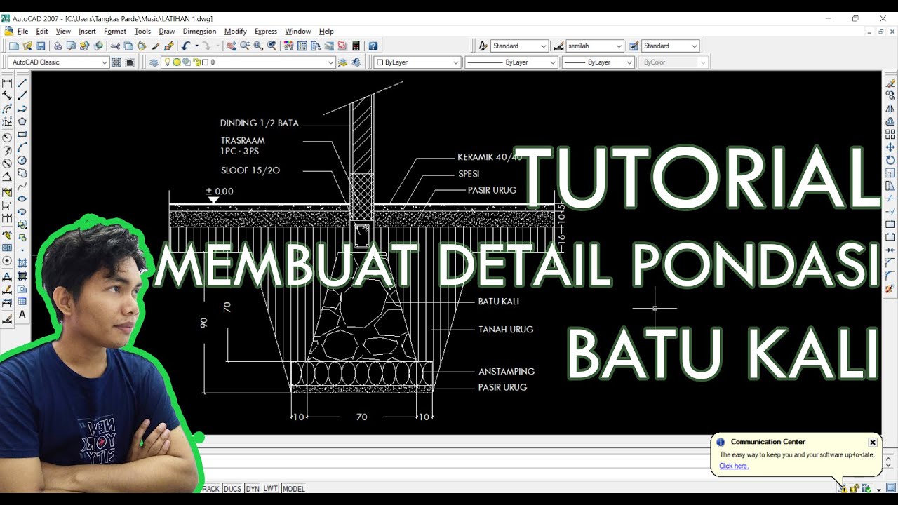 05.AutoCAD Tutorial - Creating River Rock Foundation Details