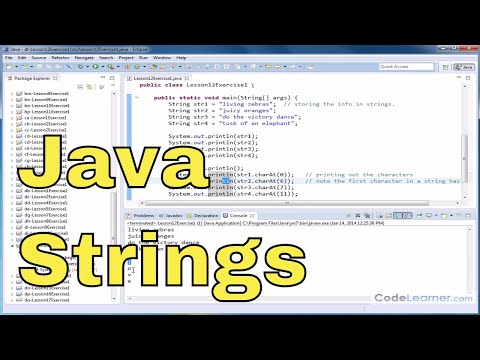 Learn Java - Exercise - 12x - Reading Characters from a String in Java