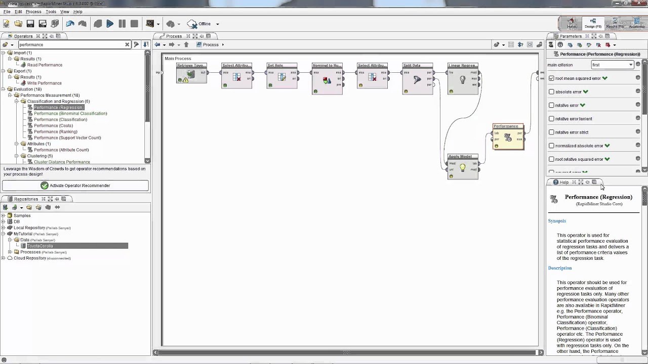 Building Linear Regression Models using RapidMiner Studio