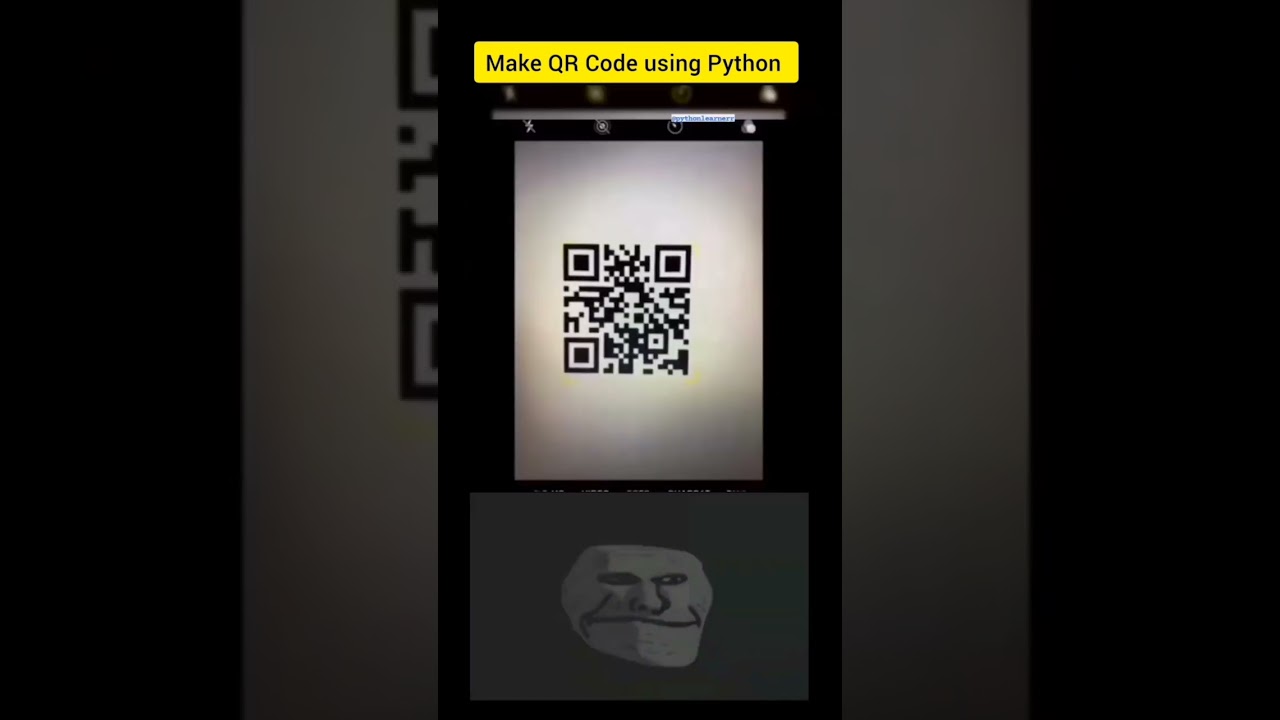 make qr code use python #hacker #hackingphone #python