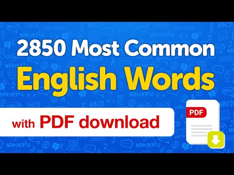 2850 Most Common English Words (NGSL) with Example Sentences