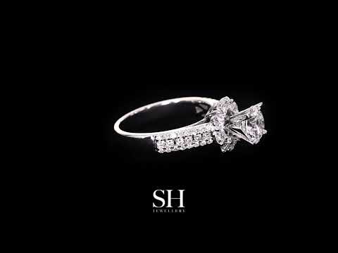 SH Jewellery 18k White gold Engagement ring - 360 video 1920x1080