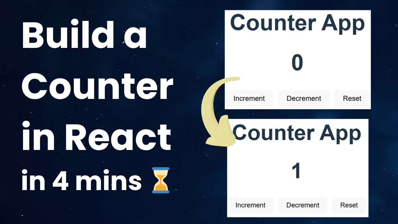 Build a Counter in React in 4 mins! (Beginner Friendly)🔢 #reactjs #codinginterviewprep