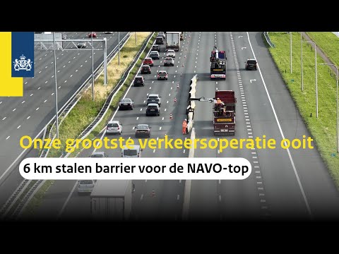 Start grootste verkeersoperatie ooit: 6 km stalen barrier voor de NAVO-top
