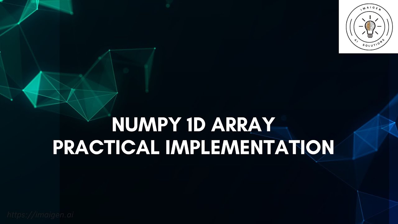 Numpy 1D Array practical