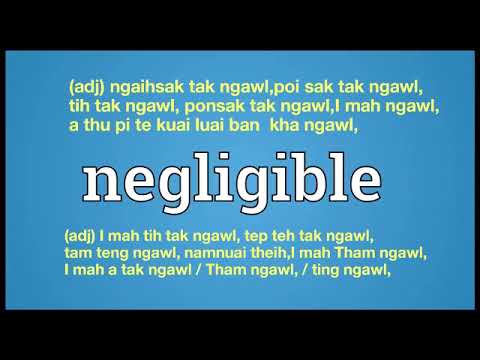 Negligible meaning in English Ngawn