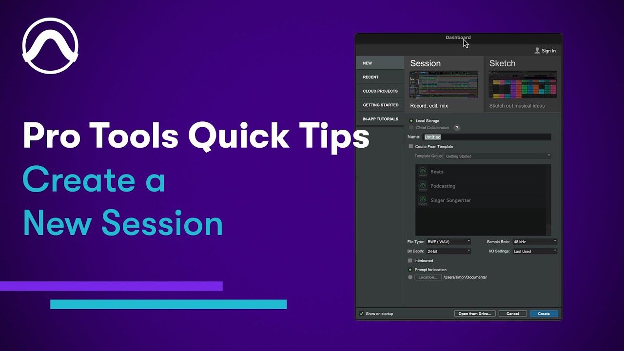 Pro Tools Quick Tips: Creating a New Session