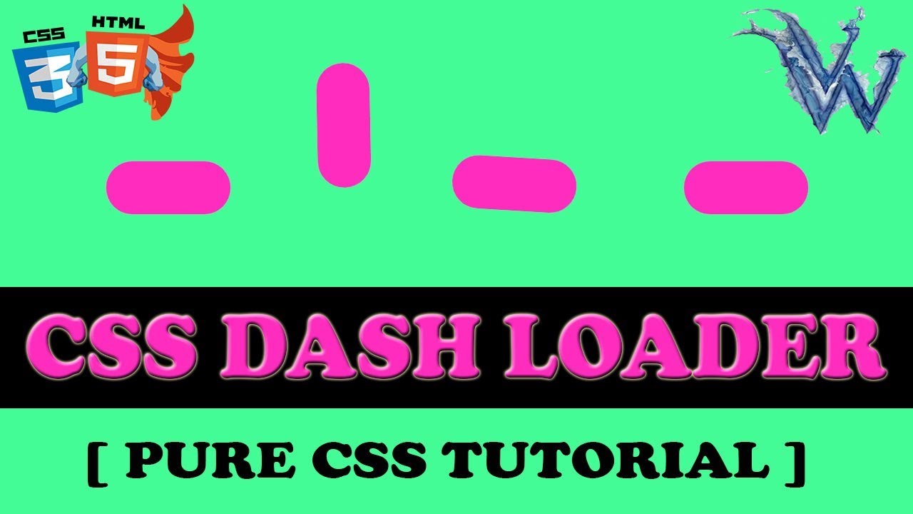 Css Dash Preloader | Cool CSS Effects 2018 | CSS animation tutorial