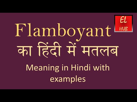 Flamboyant meaning in Hindi