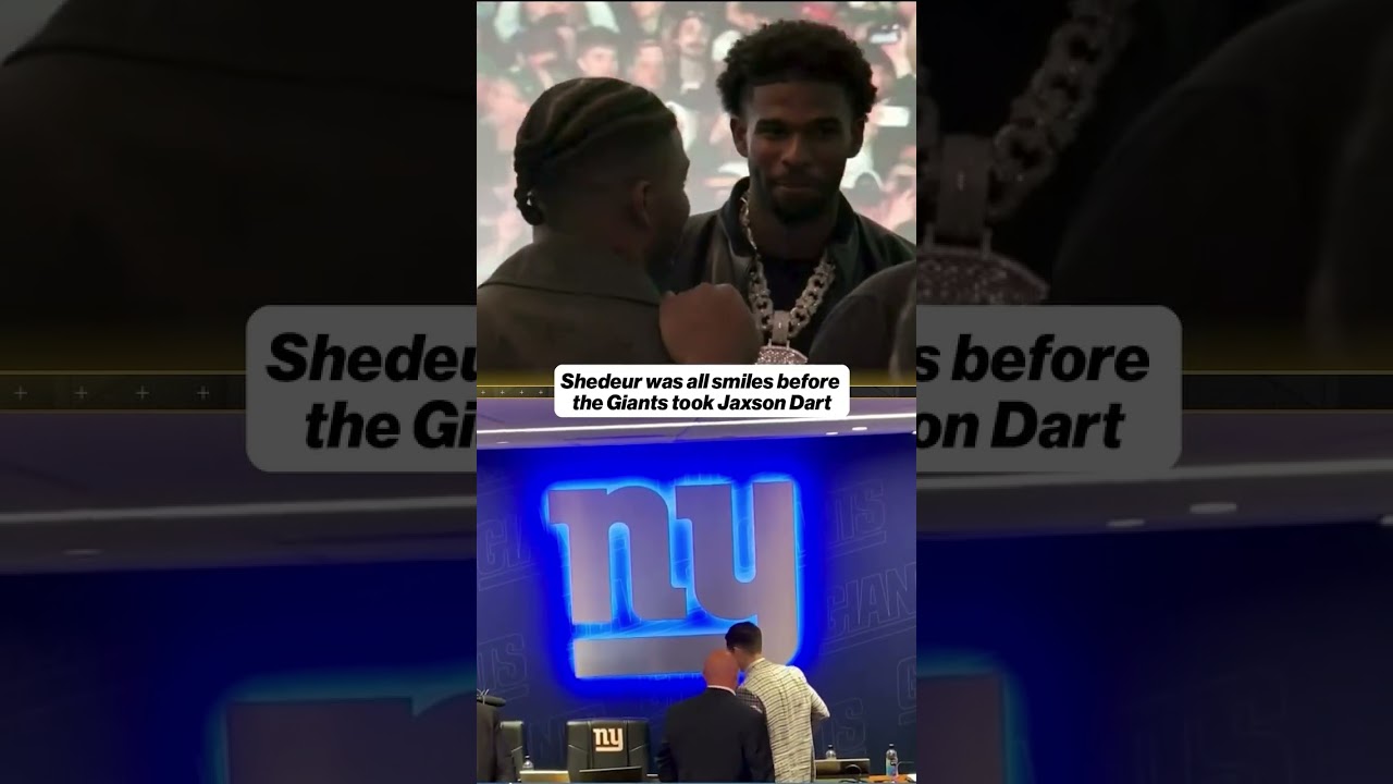 Shedeur Sanders when the Giants sent their pick 😅