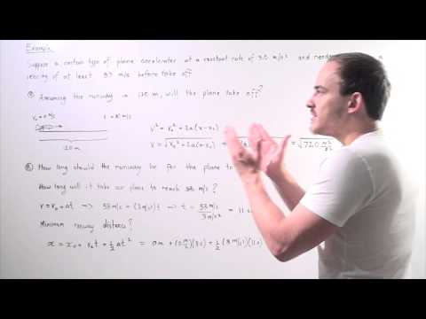 Uniform Acceleration Example # 1