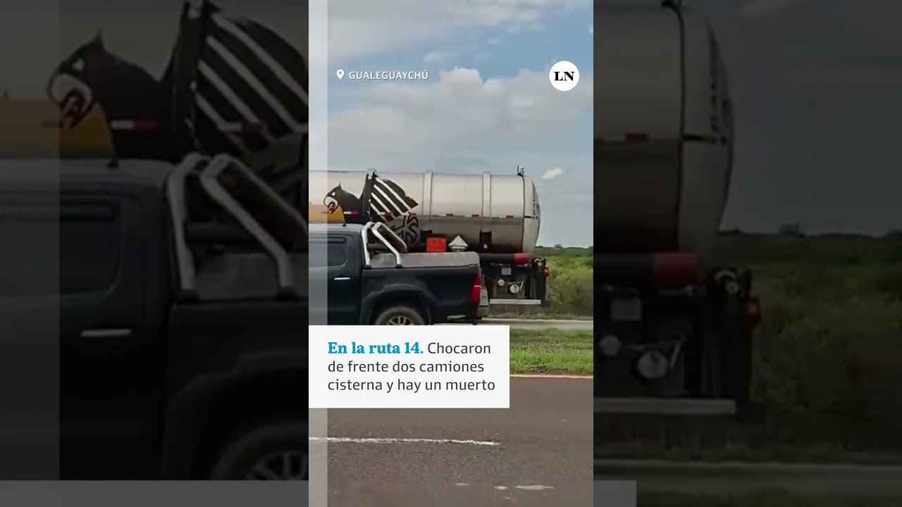 Chocaron de frente dos camiones cisterna y hay un muerto