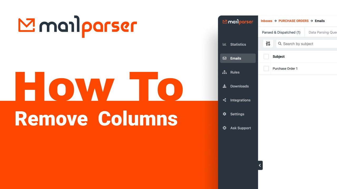 Mailparser Academy: How to Remove Columns