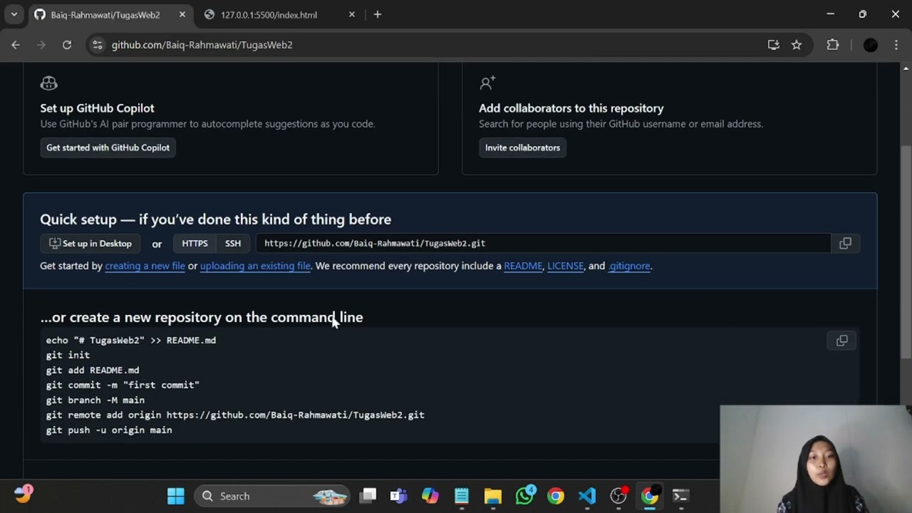 Tutorial Git Membuat Branch, Push, fetch & Pull (Pemrograman WEB II)