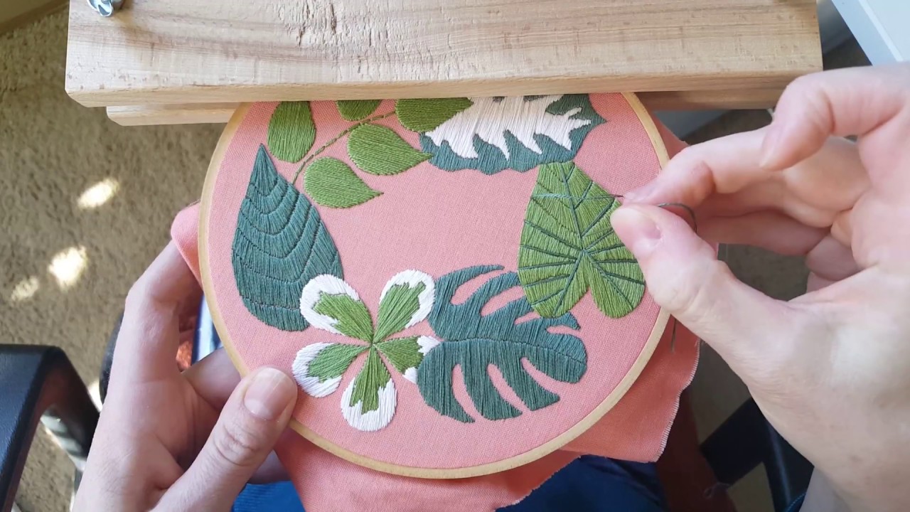 Finishing touches on my Tropical Plants pattern