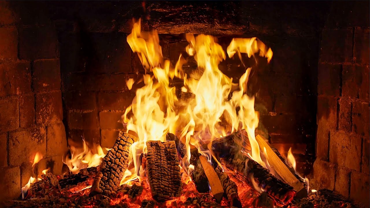 🔥 Fireplace Classic 4K (NO ADS). Cozy Fire with Crackling Fireplace Sounds. Fireplace 4K UHD