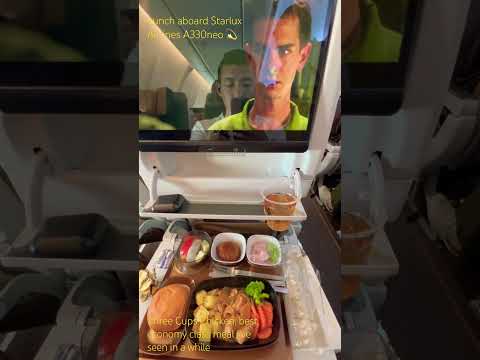 Starlux Airlines A330neo Osaka-Taipei Economy Class Lunch 8.5/10
