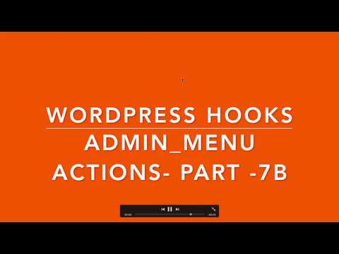 Learn WordPress Hooks Actions admin menu Part 7 B Example - Mind Luster