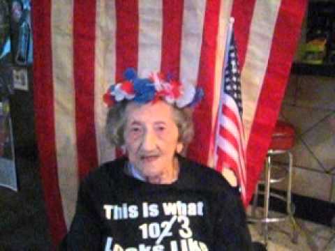 103 Year old Nana Sophie says Happy Veteran's Day 2012