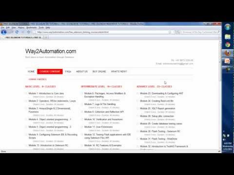 FREE SELENIUM TUTORIAL DEMO ONLINE | SELENIUM RC TUTORIAL | WEBDRIVER TUTORIAL | IDE TUTORIAL