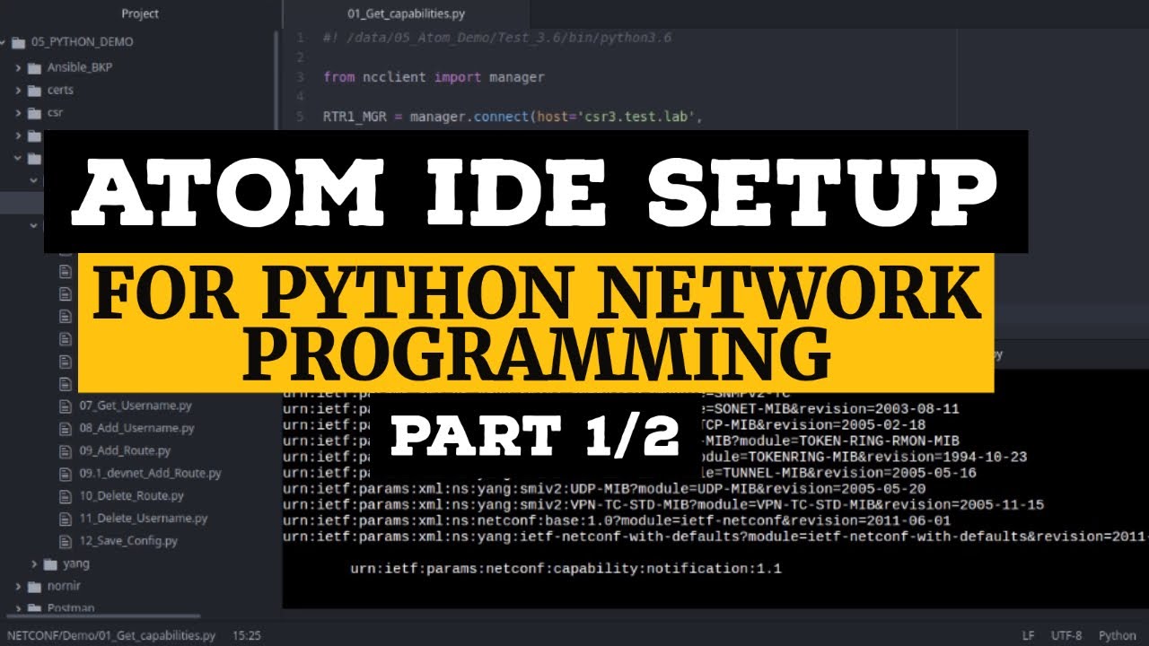 ATOM Python IDE Setup |Part 1/2| For Network Engineer's Python Development | VirtualEnvironment