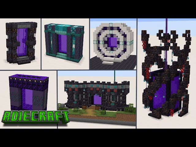12 NEW Nether Portal Designs - 1.16 Nether Update - EPIC Minecraft Nether Update Portal Designs ...