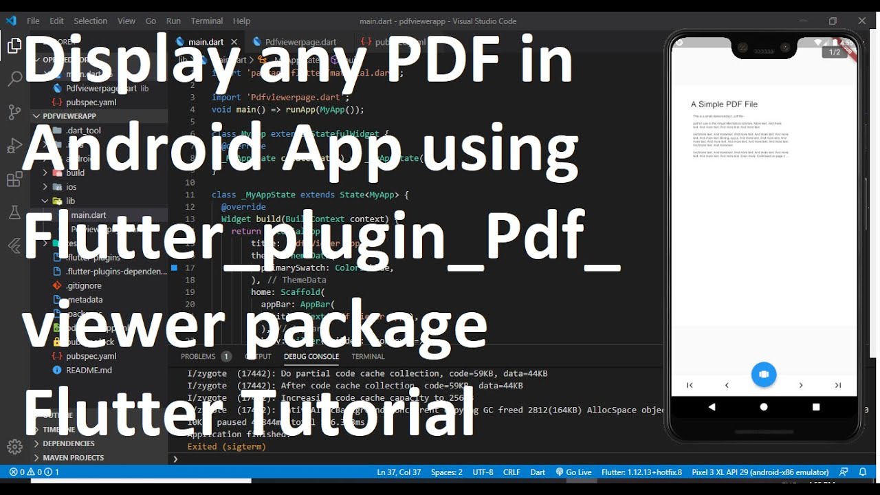 Display any PDF in android app using 