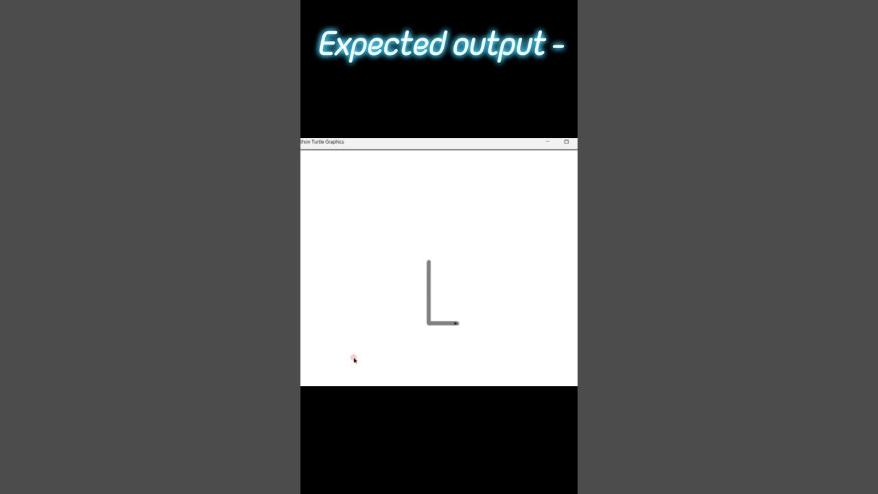 How to Draw Alphabet L using Python Turtle Module