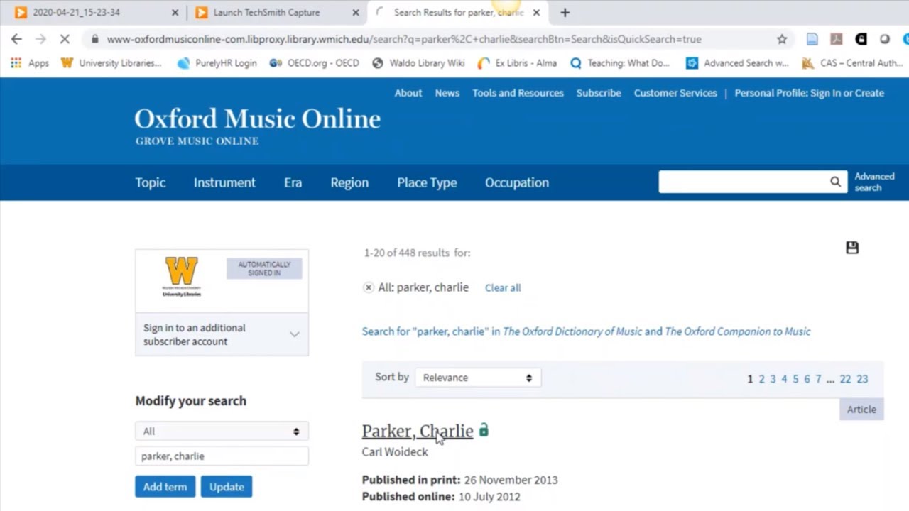How to Use Oxford Music Online